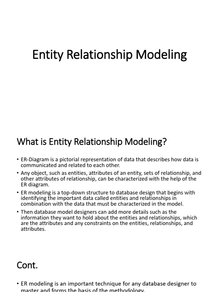 Entity Relationship Modeling | PDF | Data Management | Information Science