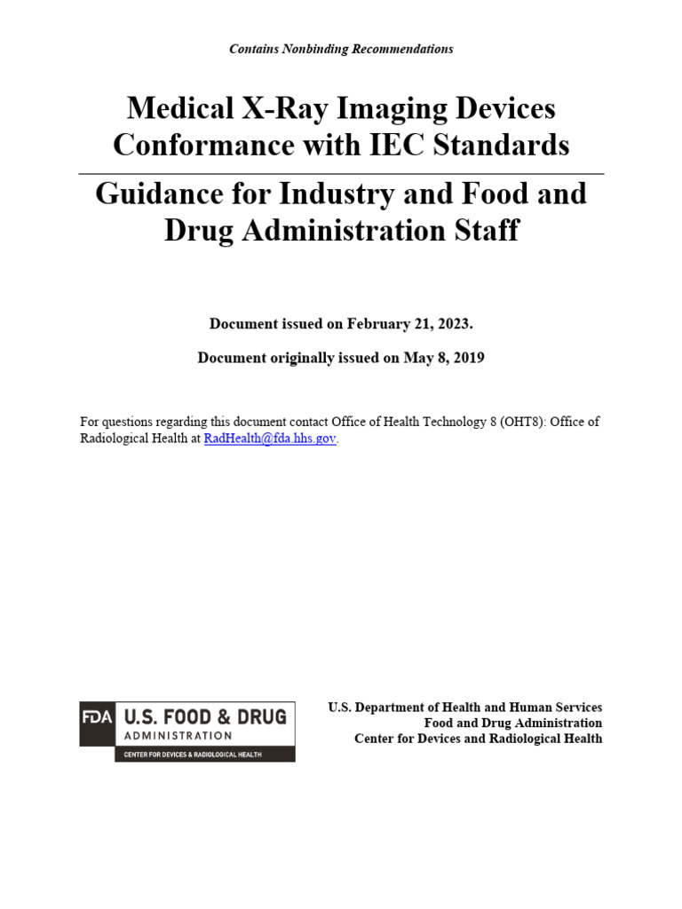 X-Ray Device IEC Standards Guide | PDF | Federal Food | Medical Device
