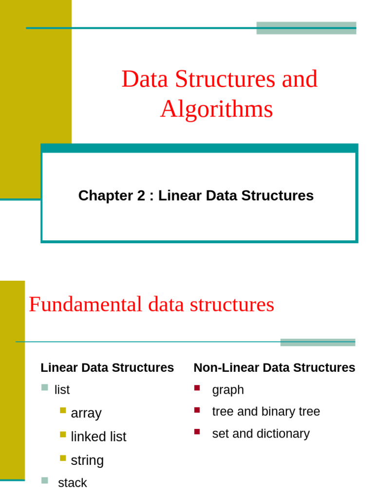 Chapter 2 Linear Data Structures | PDF | Software Engineering ... Chapter 2 Linear Data Structures | PDF | Software Engineering ...