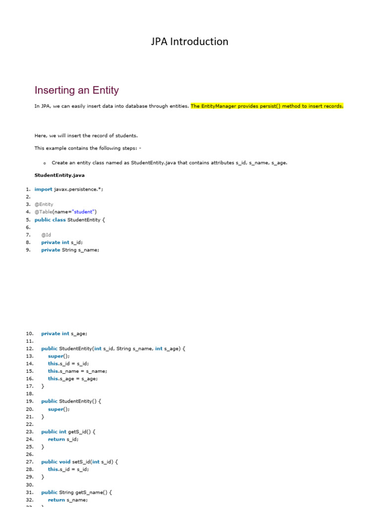 JPA+Introduction | PDF | Database Transaction | Databases