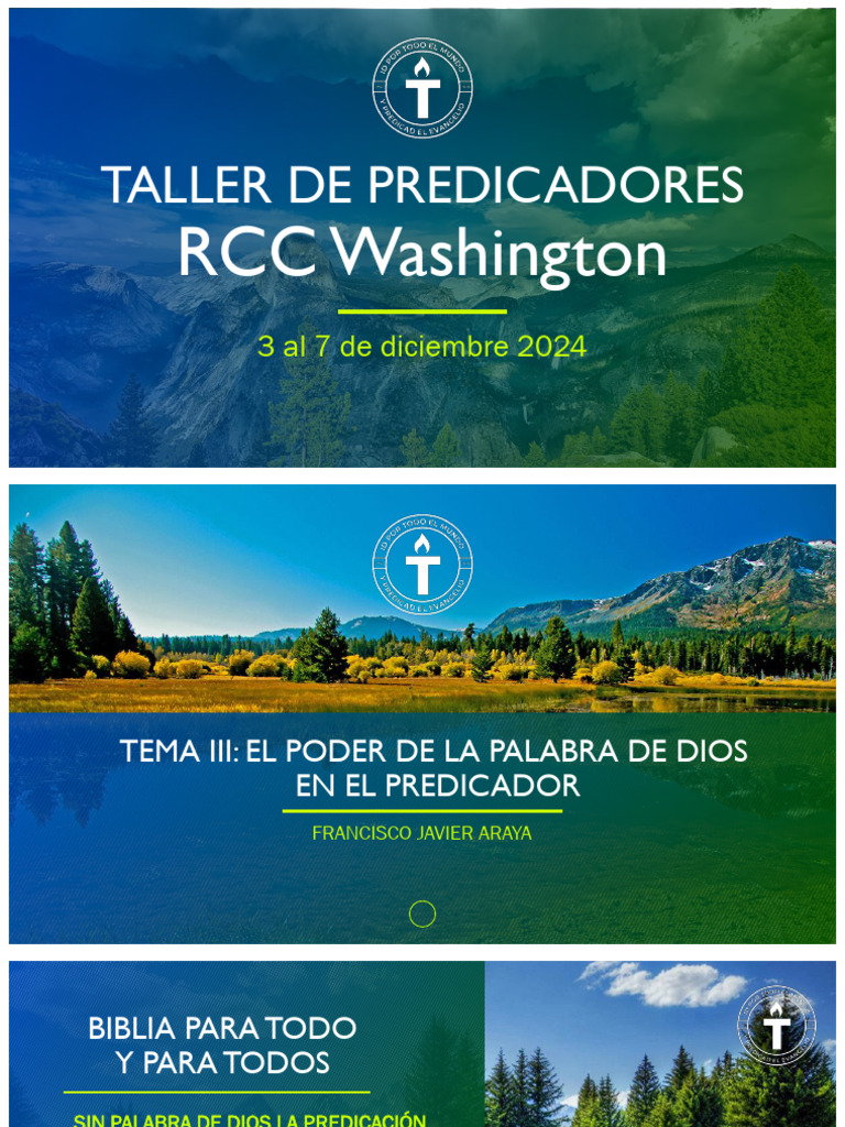 Taller de Predicadores Tema 3. El Poder de La Palabra de Dios en El ...