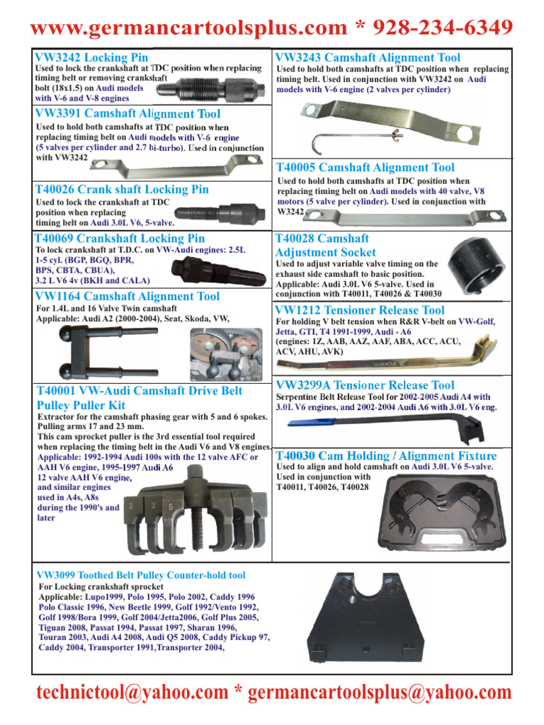 VW-Audi Tools 2015 | PDF | Audi | Volkswagen