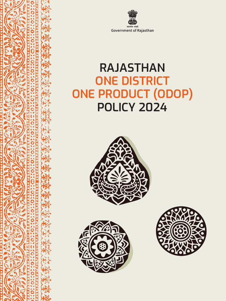 Rajasthan One District One Product Odop Policy 2024 | PDF | Policy ...