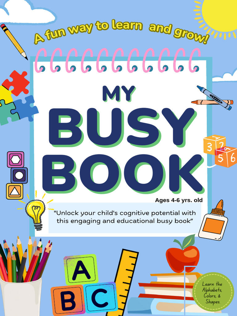 A Fun Busy Book For Kids | PDF | Color | Shape
