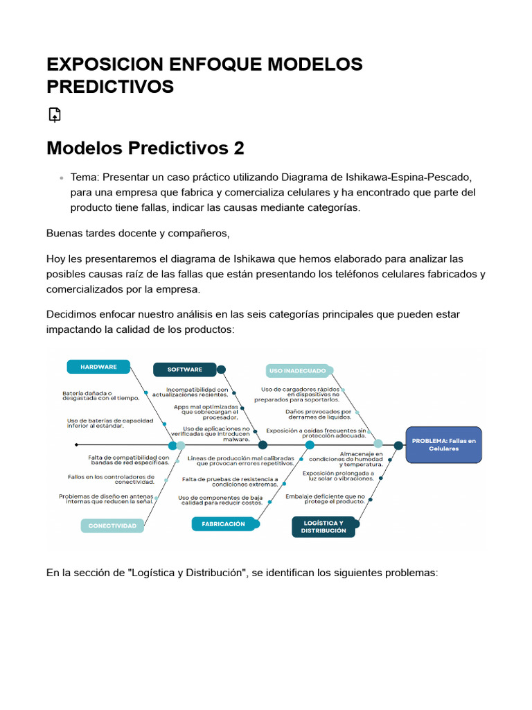 Exposicion Enfoque Modelos Predictivos | PDF | Ingeniería de confiabilidad