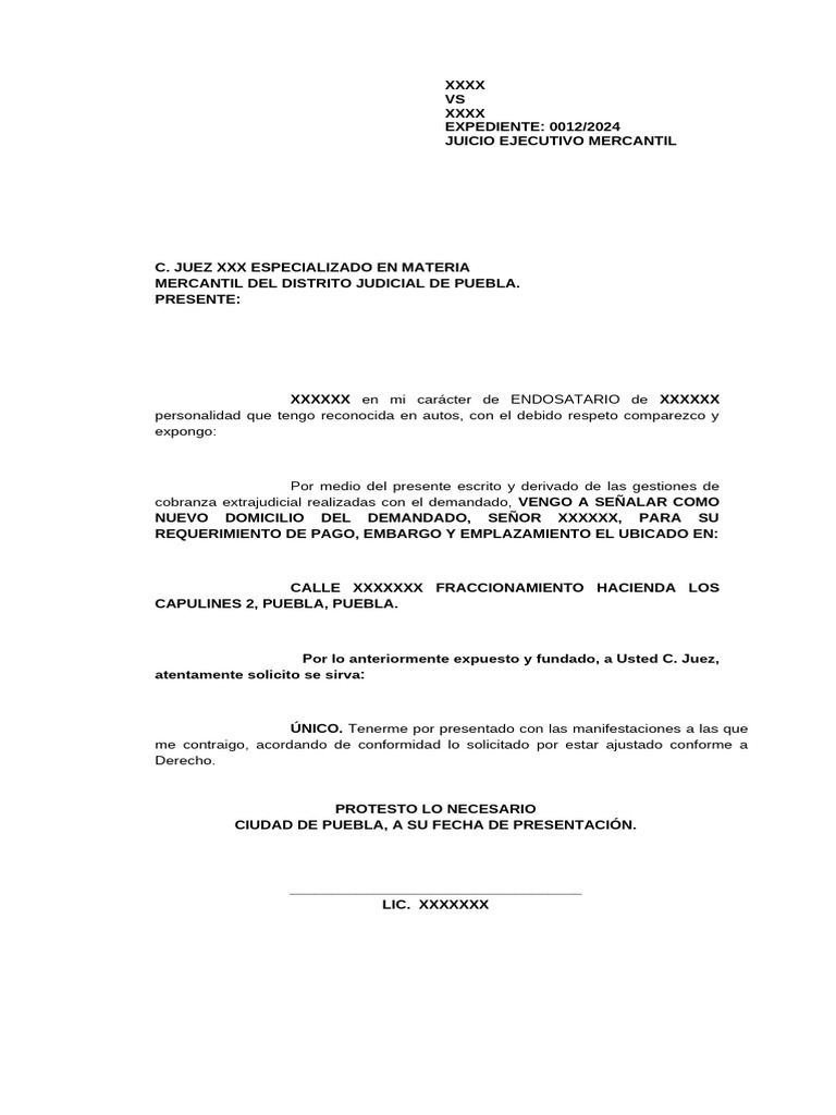 12 2024 9 Jose Ernesto Olmedo Bello Se Solicita Cambiar Domicilio para ...