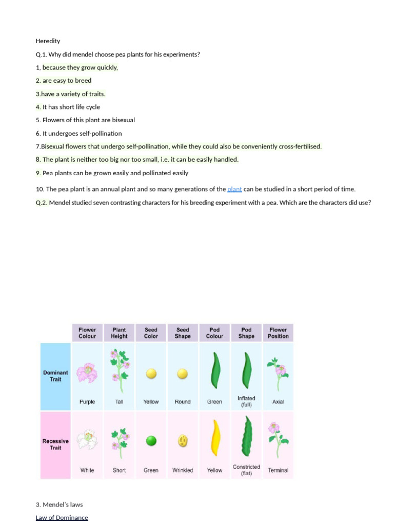 Heredity Notes | PDF
