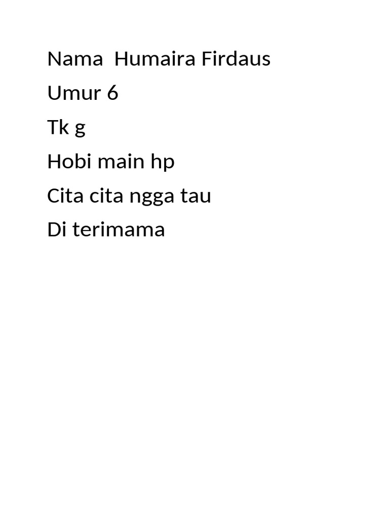 Nama Humaira Firdaus | PDF