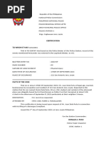 Police Blotter Entry Certification Sample | PDF
