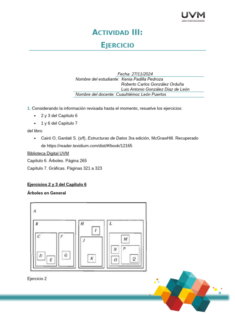 A3 Ejercicio | PDF | Algoritmos y Estructuras de Datos