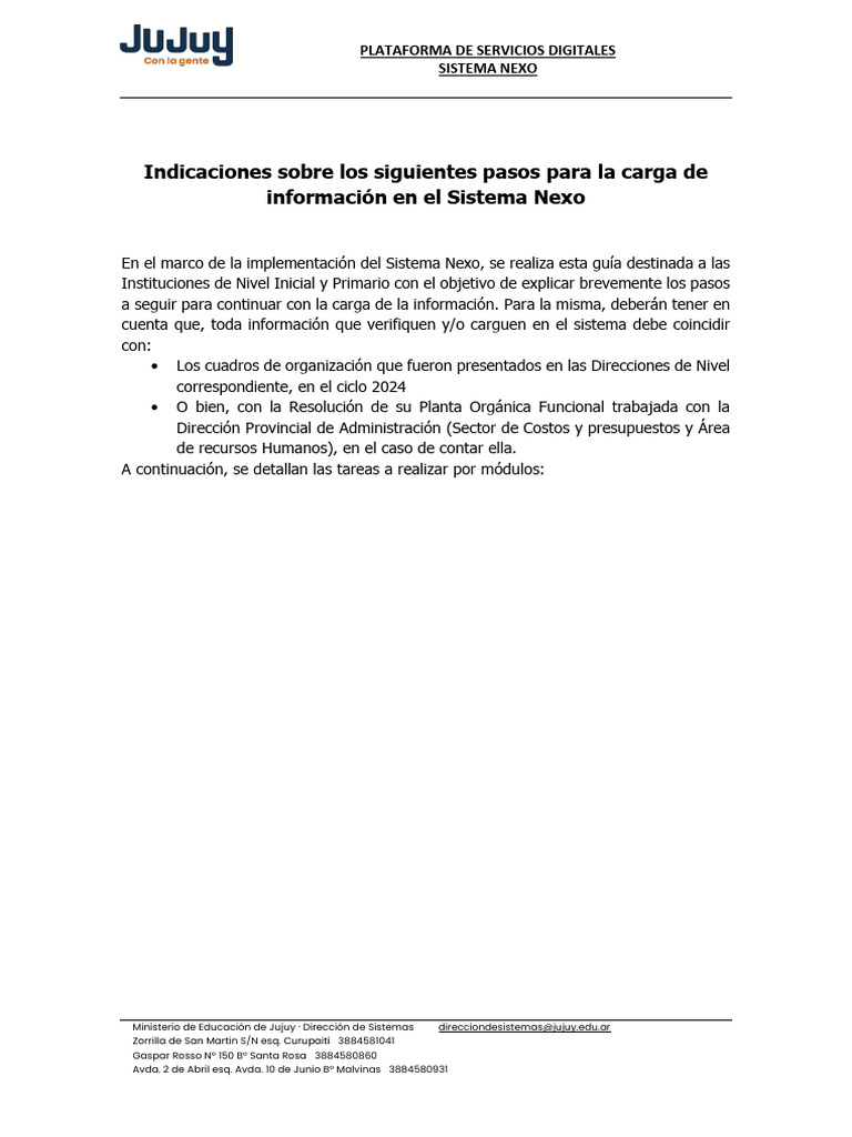 Sistema Nexo-INSTRUCTIVO REDUCIDO | PDF | Informática