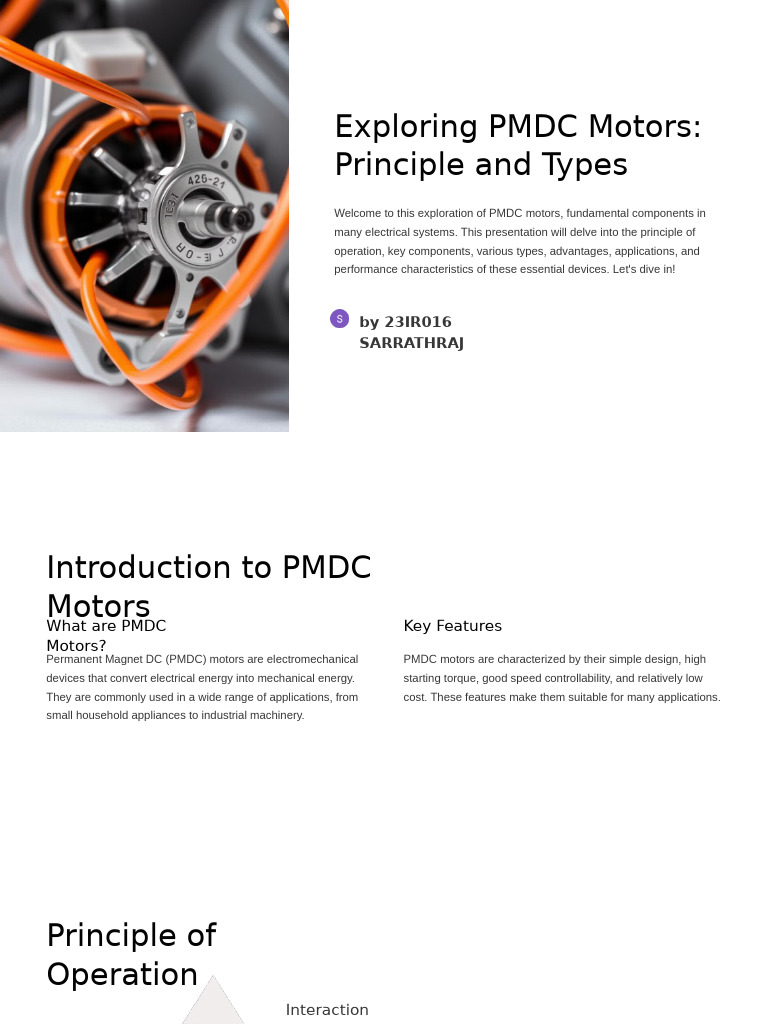 Exploring-PMDC-Motors-Principle-and-Types 2 | PDF | Electric Motor ...