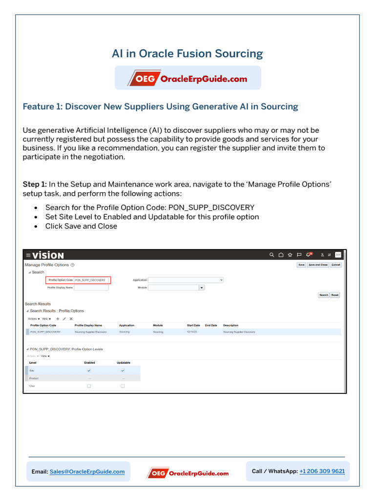 AI in Oracle Fusion (SCM) Sourcing | PDF | Supply Chain | Procurement