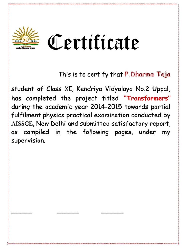 Transformer Investigatory Project | PDF