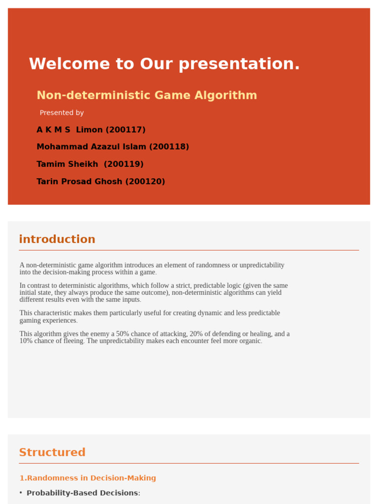 Non-Deterministic Game Algorithm 2 | PDF | Randomness | Artificial ...