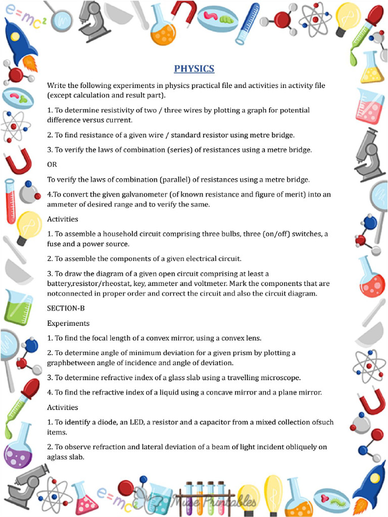 Class 12 (Science) PHYSICS Internal Assessment Work (AY 2024-25) | PDF