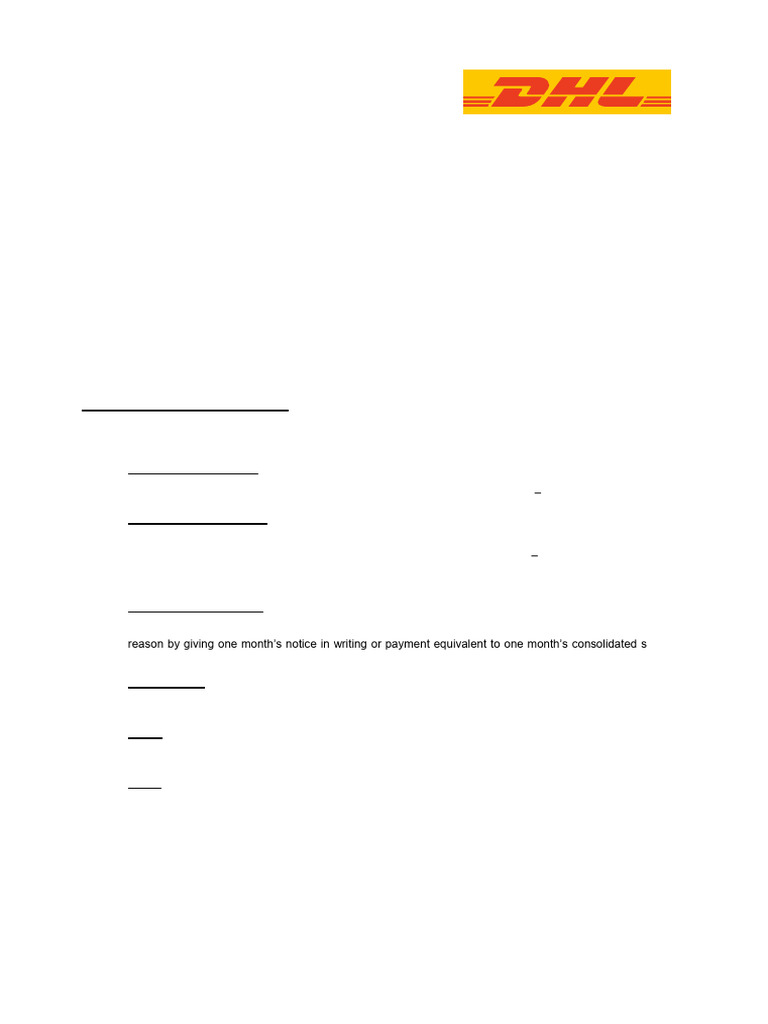 Ankur Maurya - DHL - Offer Letter | PDF | Breach Of Contract | Business