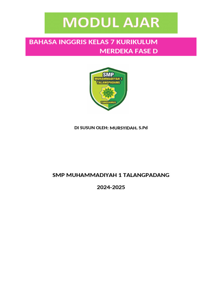 Modul Ajar Bing Mursyidah | PDF