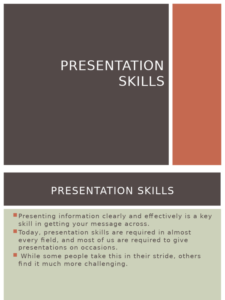 L3 - Presentation Skills | PDF
