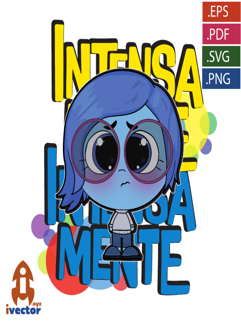 Tristeza Sadness Intensamente Vector Editable Eps PDF | PDF
