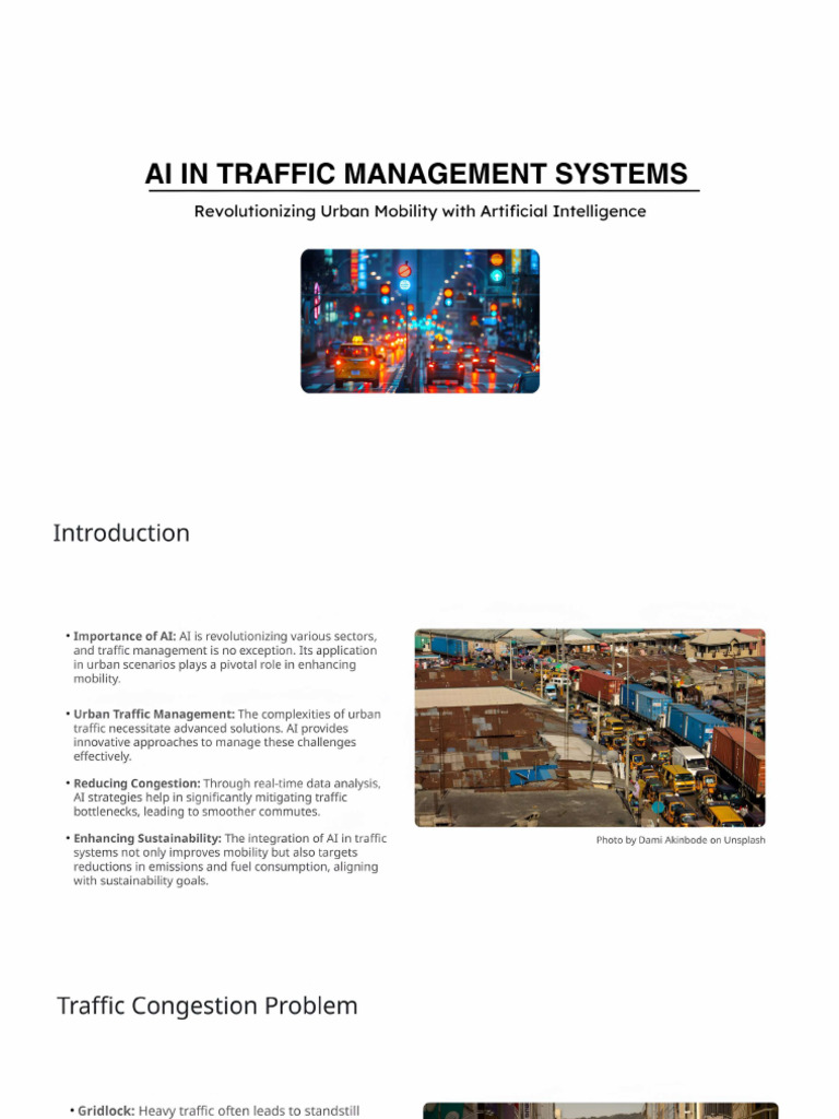 AI in Traffic Management System | PDF