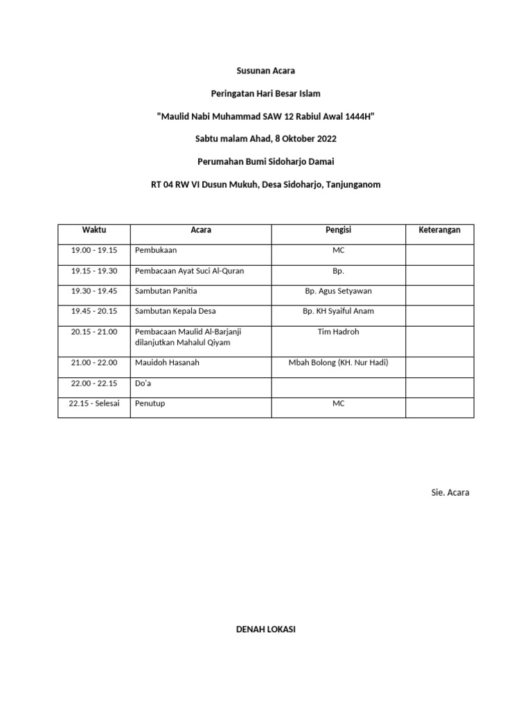 Susunan Acara-WPS Office | PDF