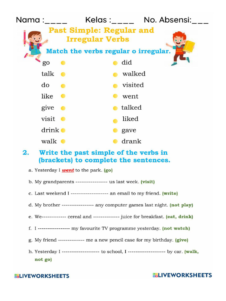 Past Simple Worksheet | PDF