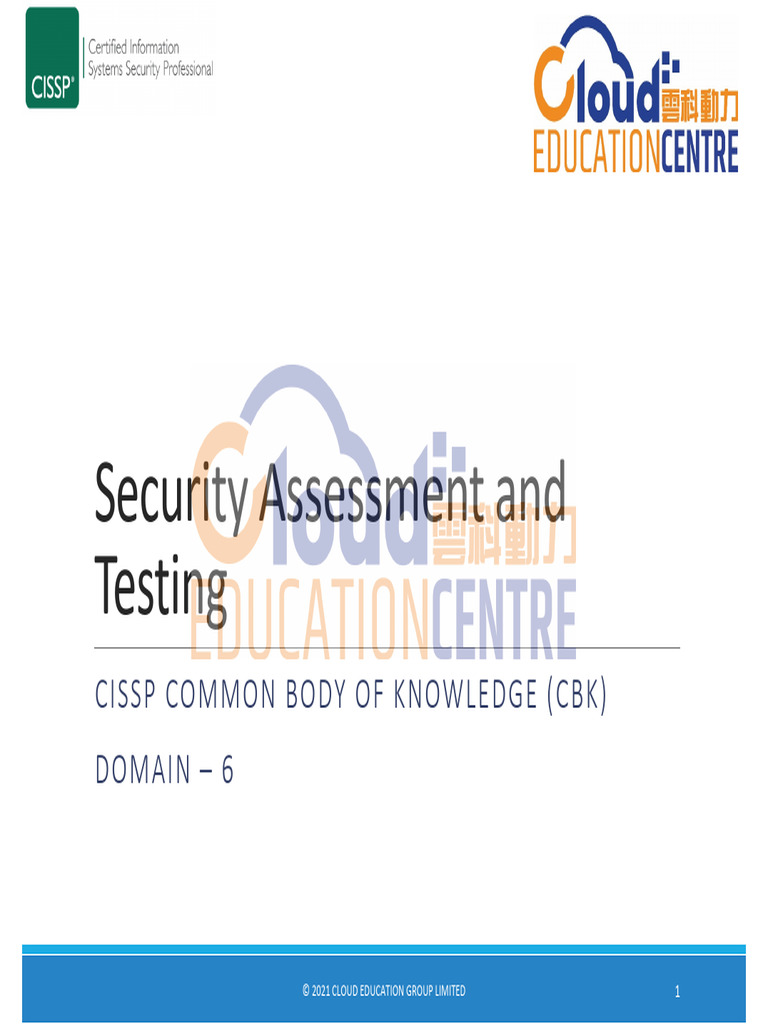 Domain 6 - Security Assessment and Testing | PDF | Password | Computer ...