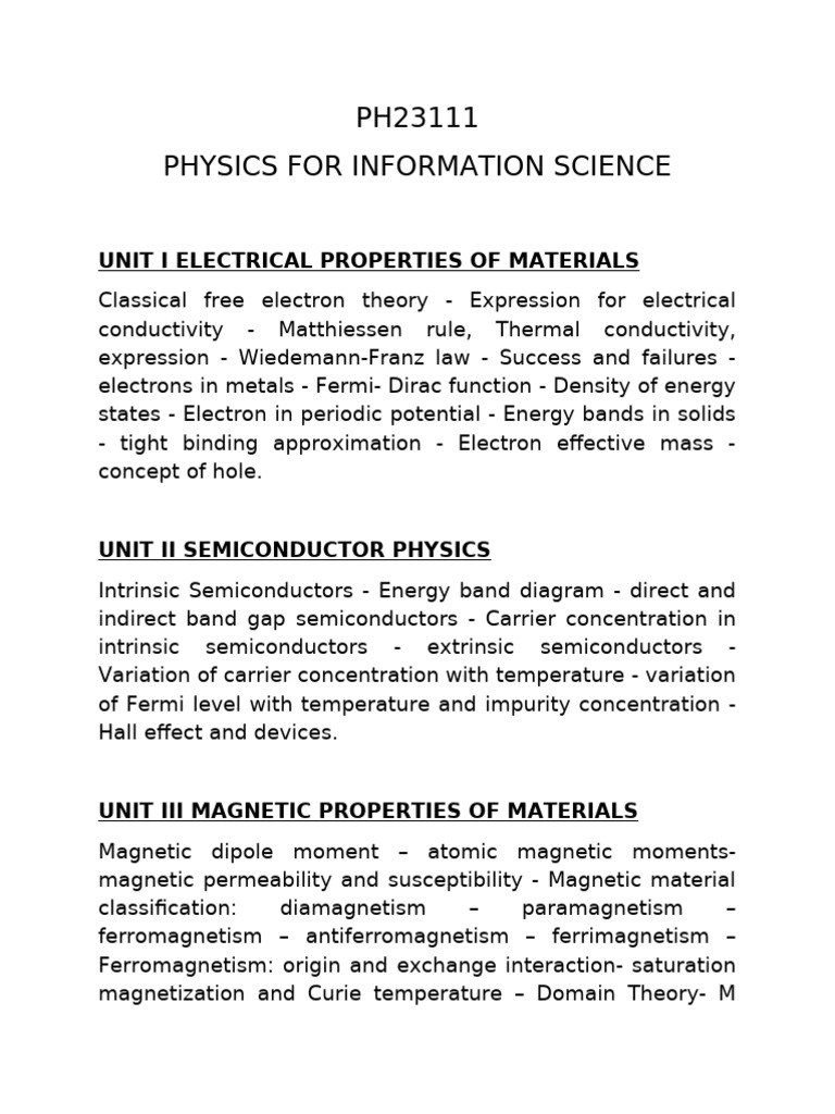SRMJEEE Physics Course Overview | PDF