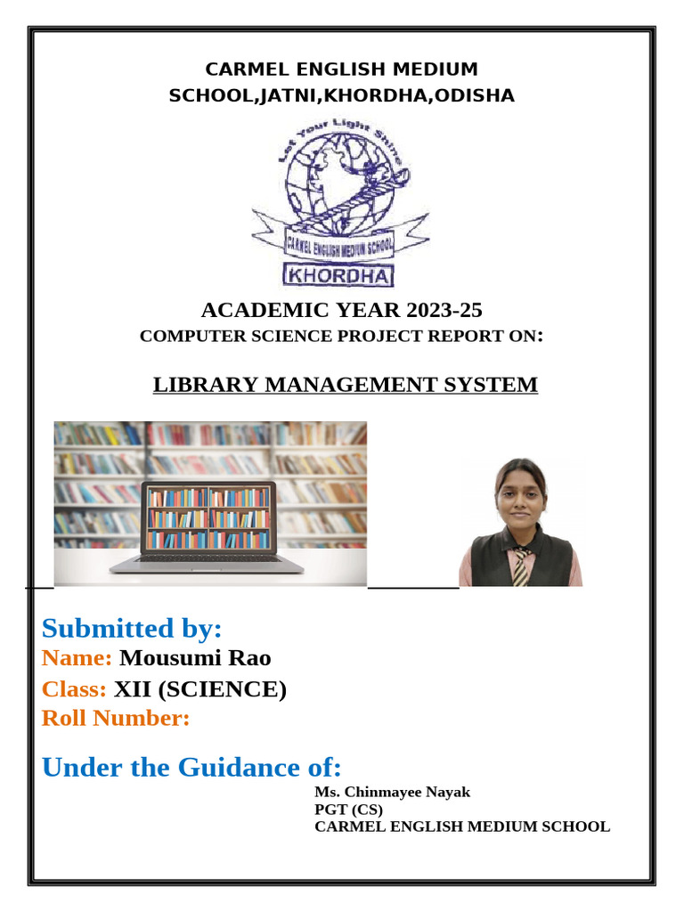Mousumi Rao | PDF | Libraries | Software