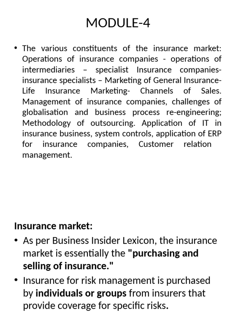 IM Module 4 Full | PDF | Insurance | Insurance Broker