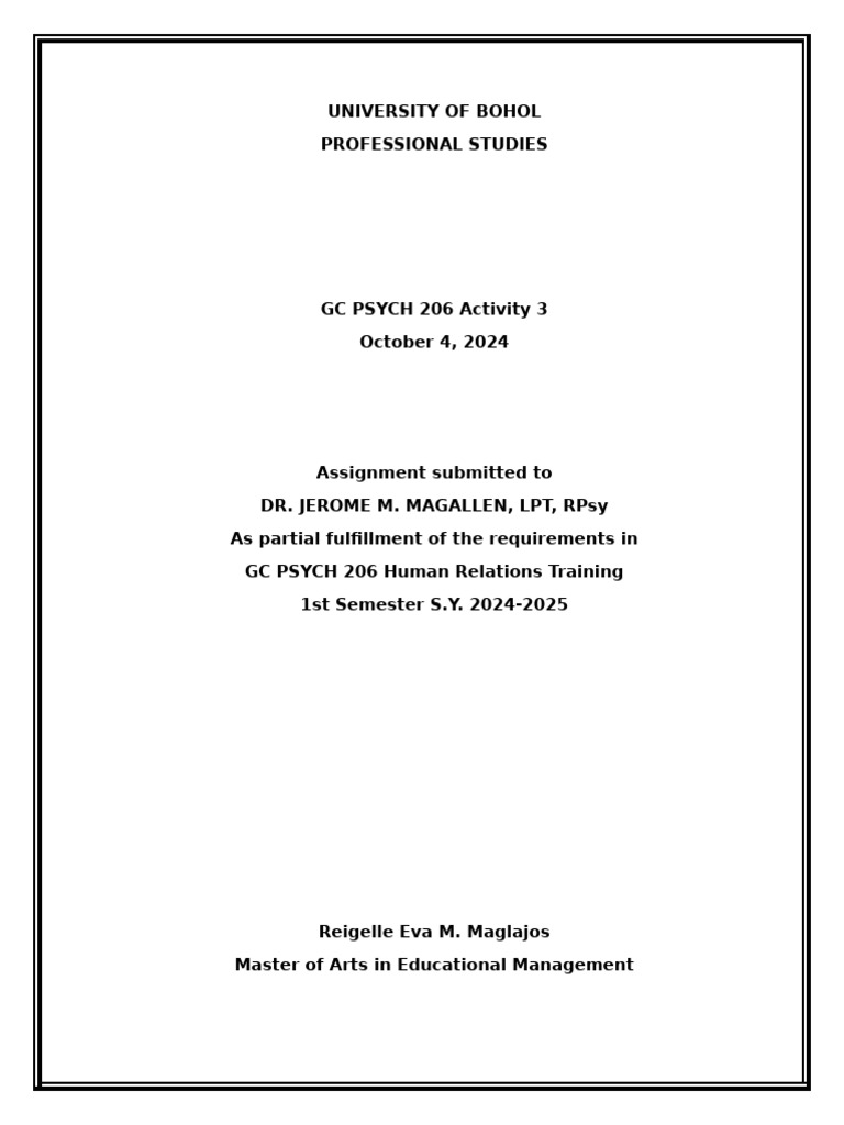 Self-Assessment & Relationships Guide | PDF | Self Esteem | Behavioural Sciences