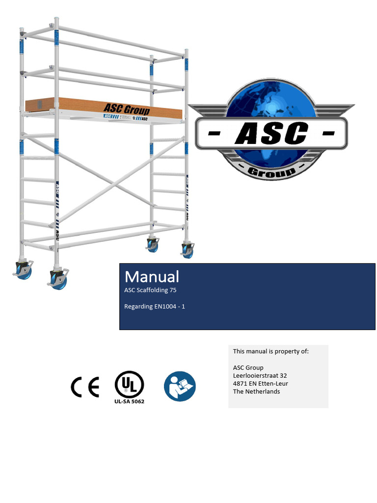 Manual ASC Scaffolding 75 Braces | PDF | Scaffolding