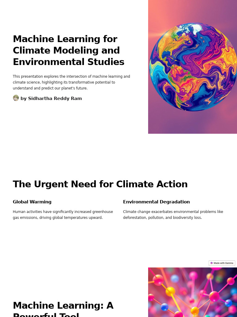 Machine Learning For Climate Modeling and Environmental Studies | PDF ...