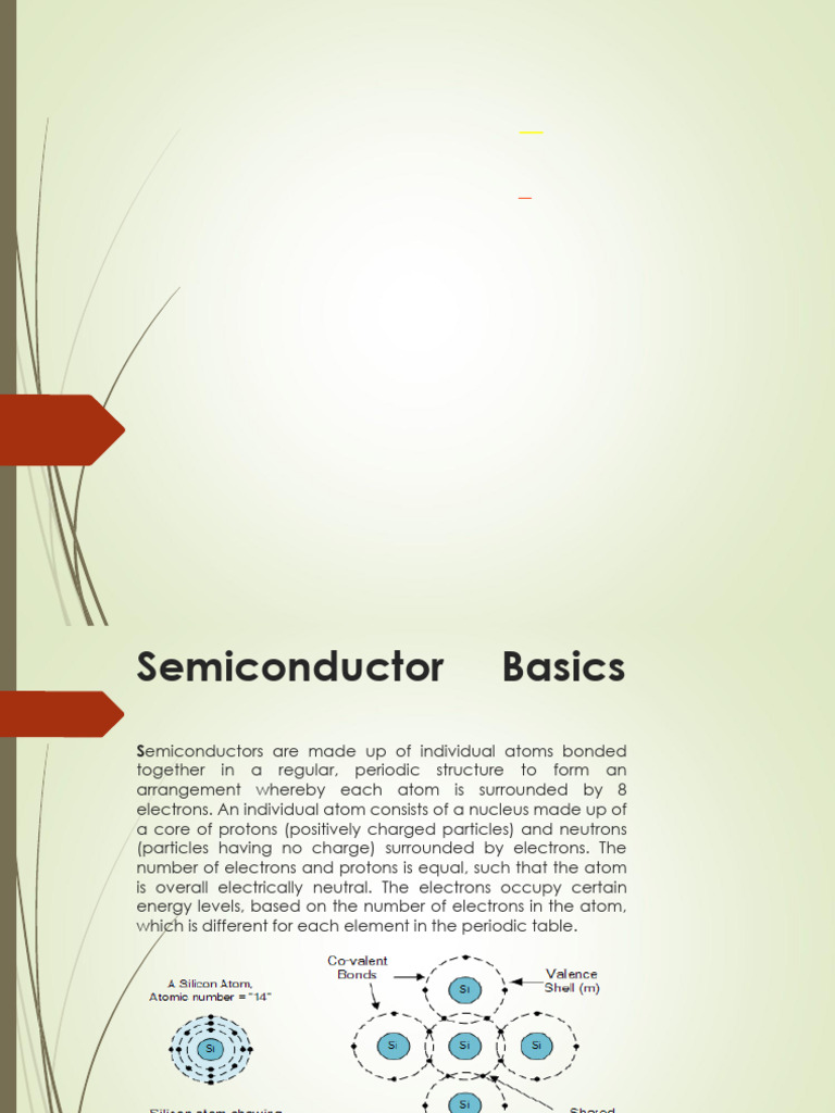 Semiconductor Basics, Lecture - 2, TDC Part - I, Paper - I, (Group - B), Chapter - 4, by - Dr ...