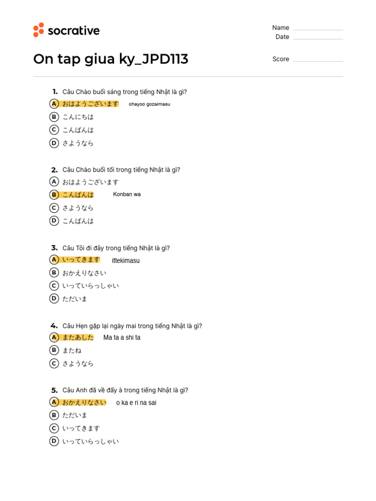 Quiz_On tap giua ky_JPD113 | PDF