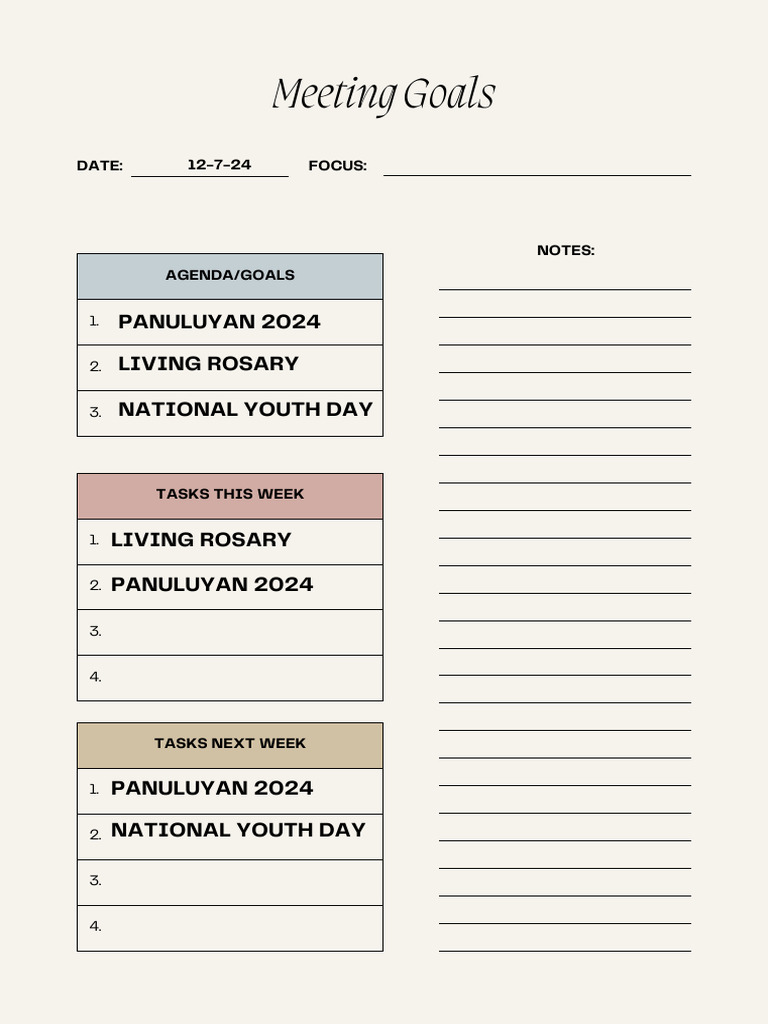 Minimalist & Professional Meeting Minutes | PDF