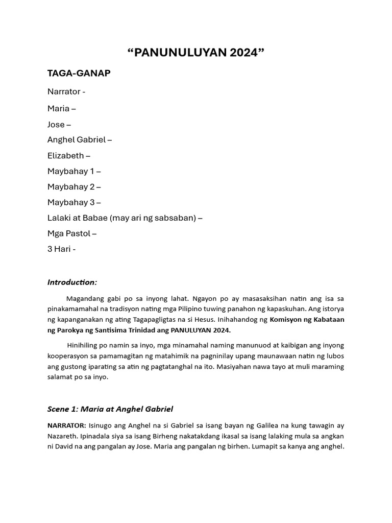 Panunuluyan 2024 | PDF