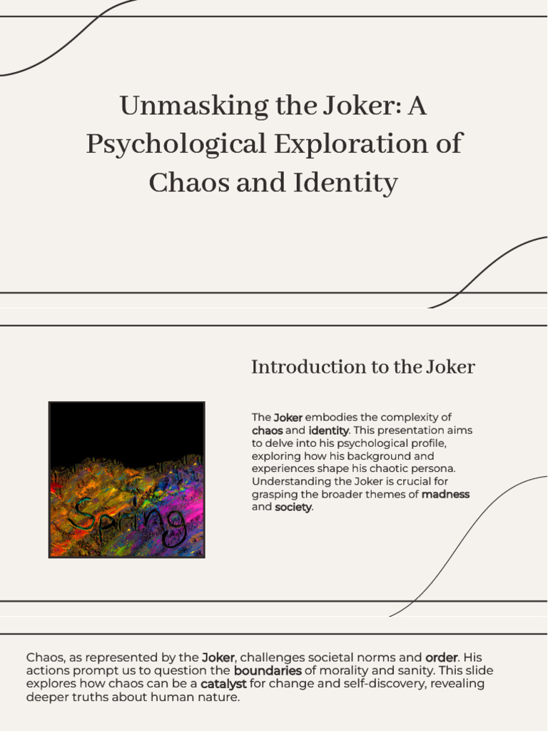 Slidesgo Unmasking The Joker A Psychological Exploration of Chaos and ...