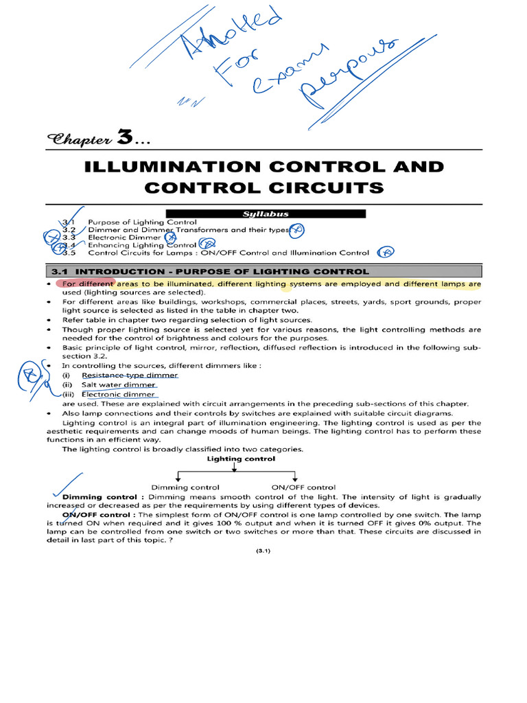 light control circuits_annotated | PDF