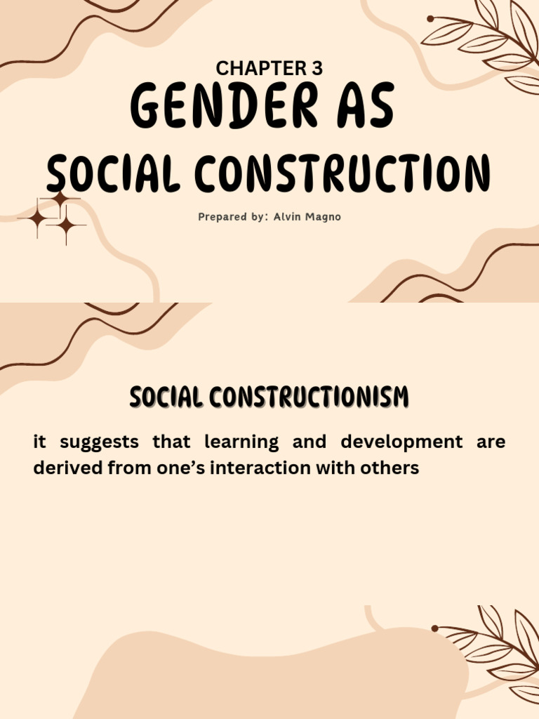 Gensoc Chapter3 Gender As Social Construct | PDF | Gender | Gender Studies