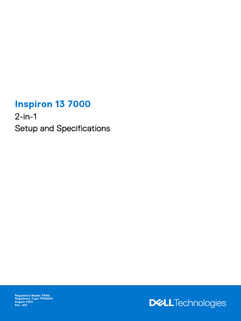 Inspiron 13 7378 Setup Specifications en Us | PDF | Computing ...