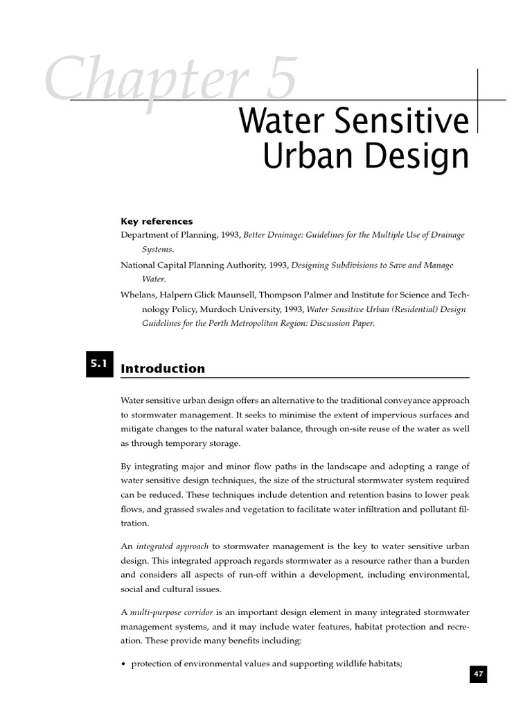CSIRO Water Sensitive Urban Design Chapter 5 | PDF | Stormwater ...