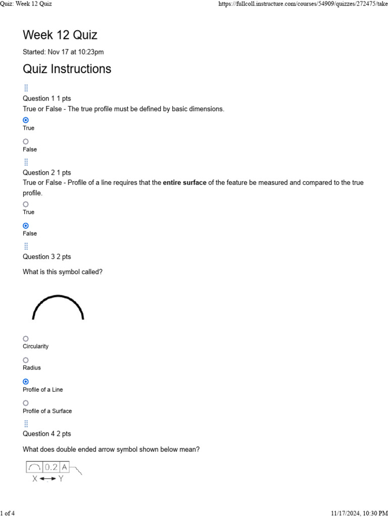 Quiz_ Week 12 Quiz | PDF | Geometry