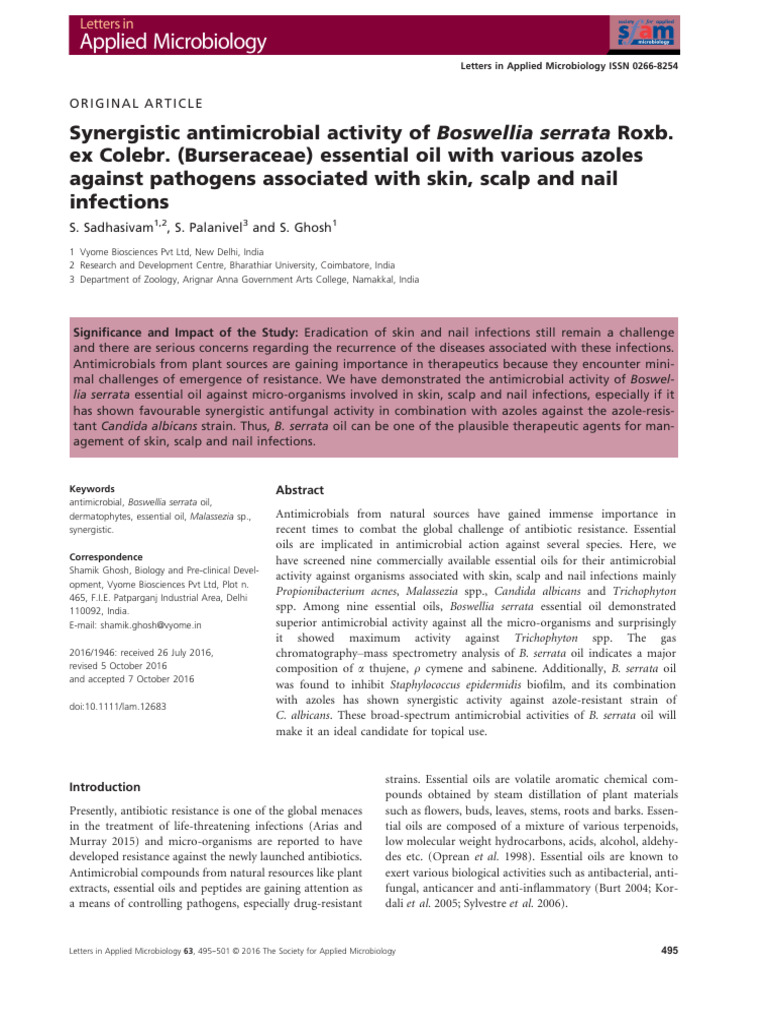 Sadhasivam Et Al-2016-Letters in Applied Microbiology | PDF | Antimicrobial Resistance ...