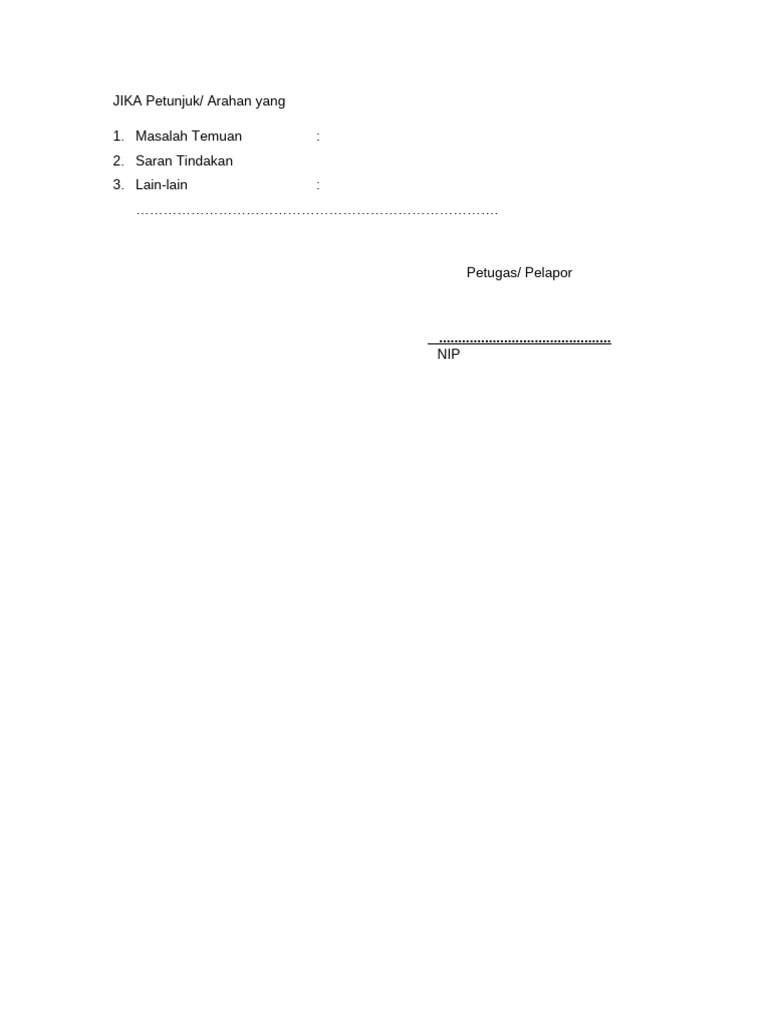 Petunjuk Arahan | PDF