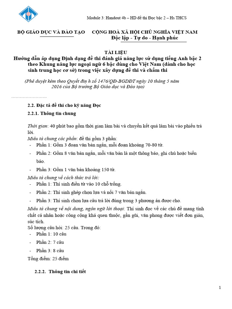 M3-H4b-HD Đọc Bac2-THCS | PDF