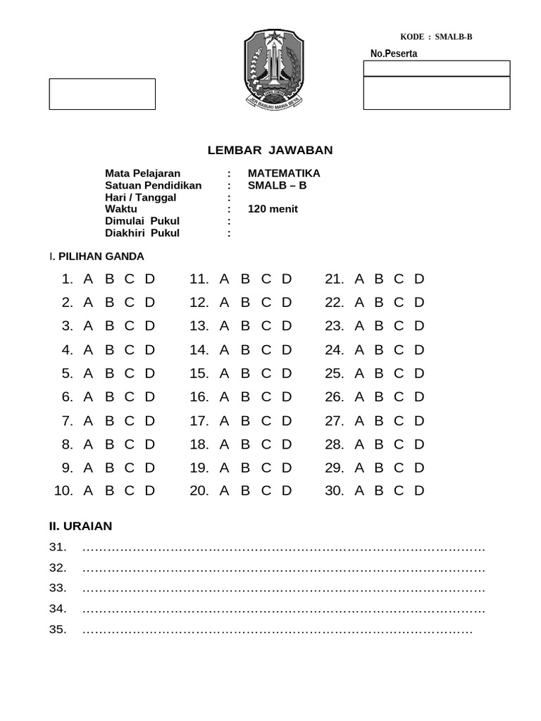 Lembar Jawaban | PDF
