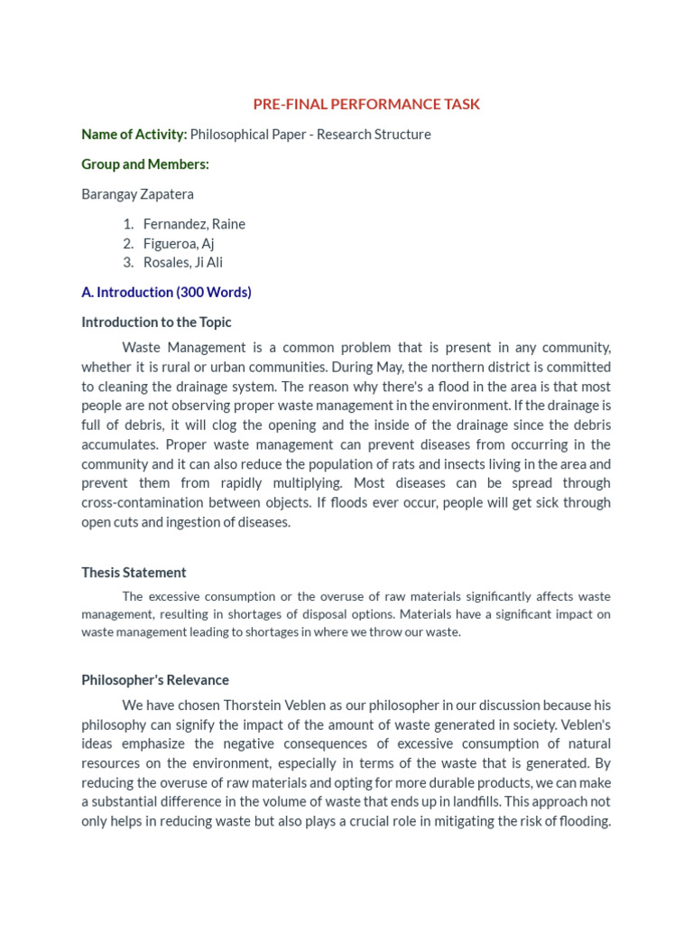 Fernandez, Figueroa, Rosales, Stem 11-k Pre-Final Performance Task | PDF | Consumerism ...