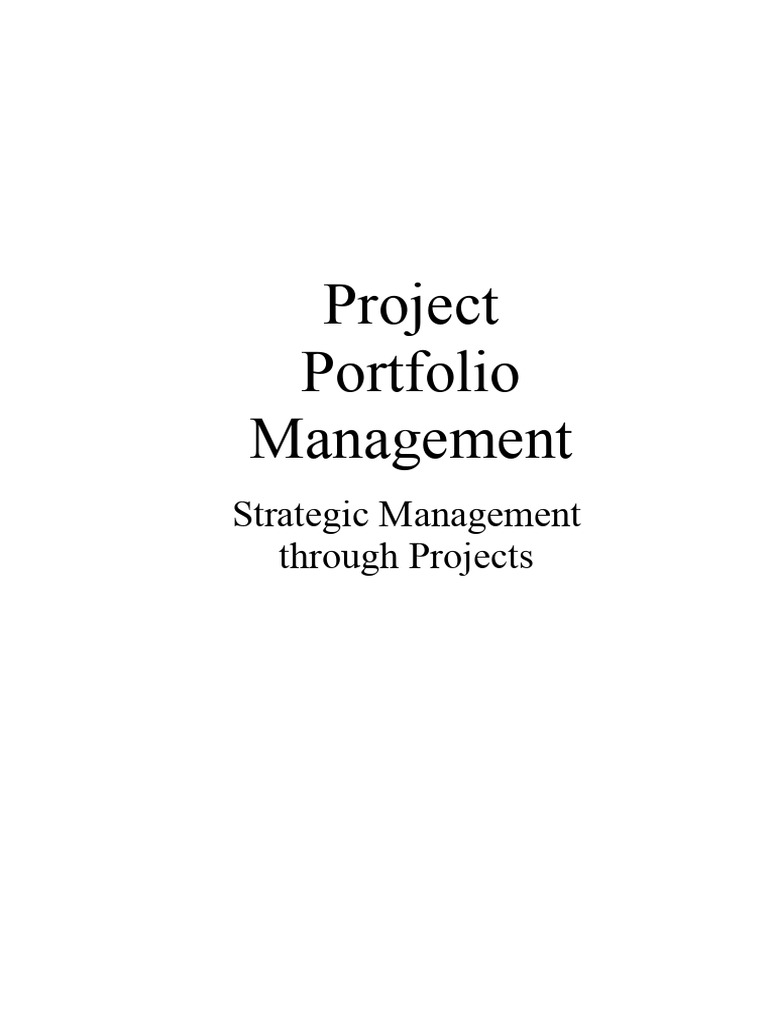 Strategies and Methods For Project Portfolio Management | PDF | Net ...